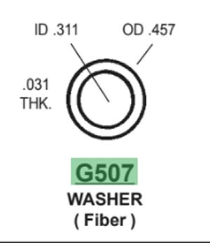 G507 - Gasket - fiber Washer Red
